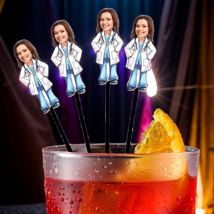 Funny Doctor Drink Stirrers Birthday or Graduation Party fun custom ...