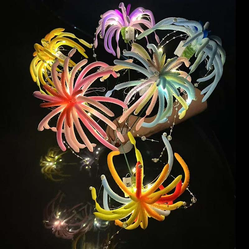 LED Sparkler Bouquets - Reusable Light Up Glow Sticks for Parties ...