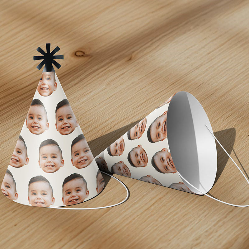 Custom Photo Fun Face Cone Hats – Personalized Party Hats for Kids & A ...