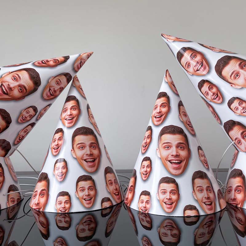 Custom Face Party Hats – Personalized Sibling Party Hats for Kids ...