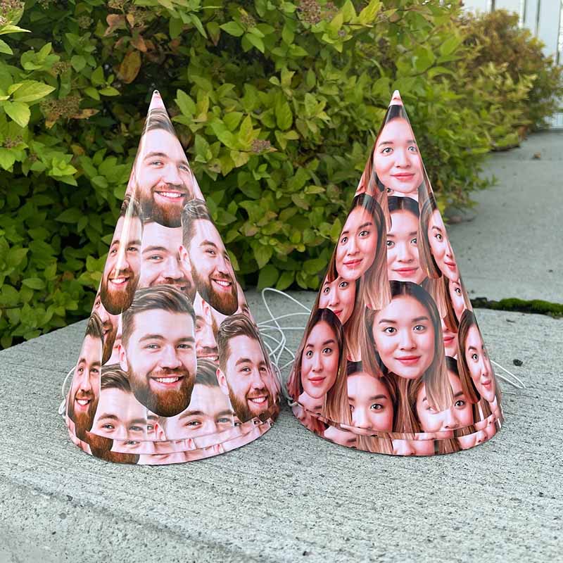 Custom Face Party Hats – Personalized Sibling Party Hats for Kids ...