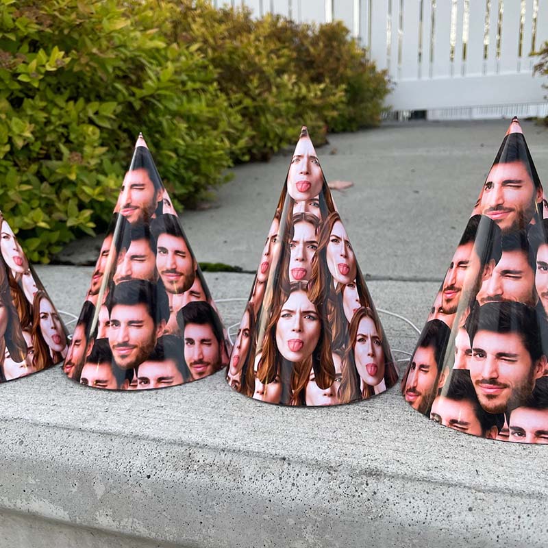 Custom Face Party Hats – Personalized Sibling Party Hats for Kids ...
