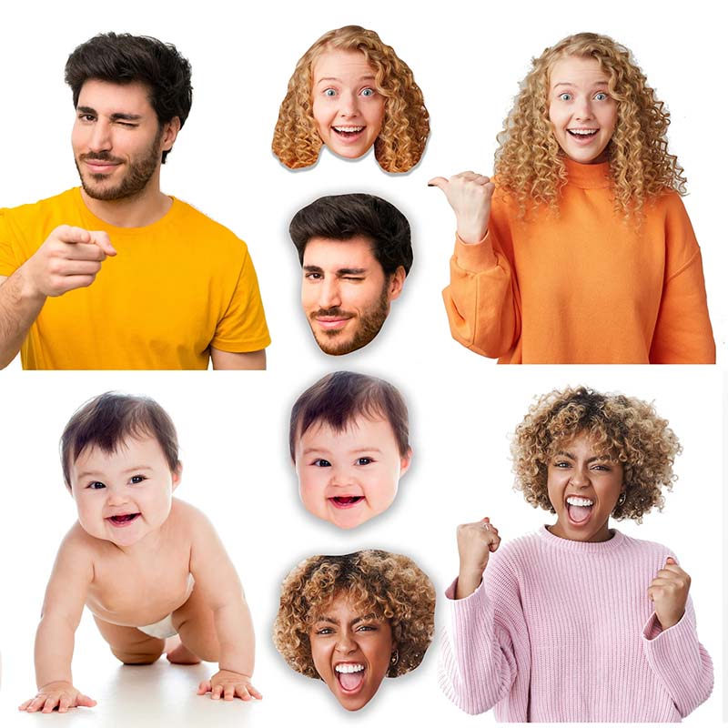 Custom Photo Fun Face Cone Hats – Personalized Party Hats for Kids & A ...