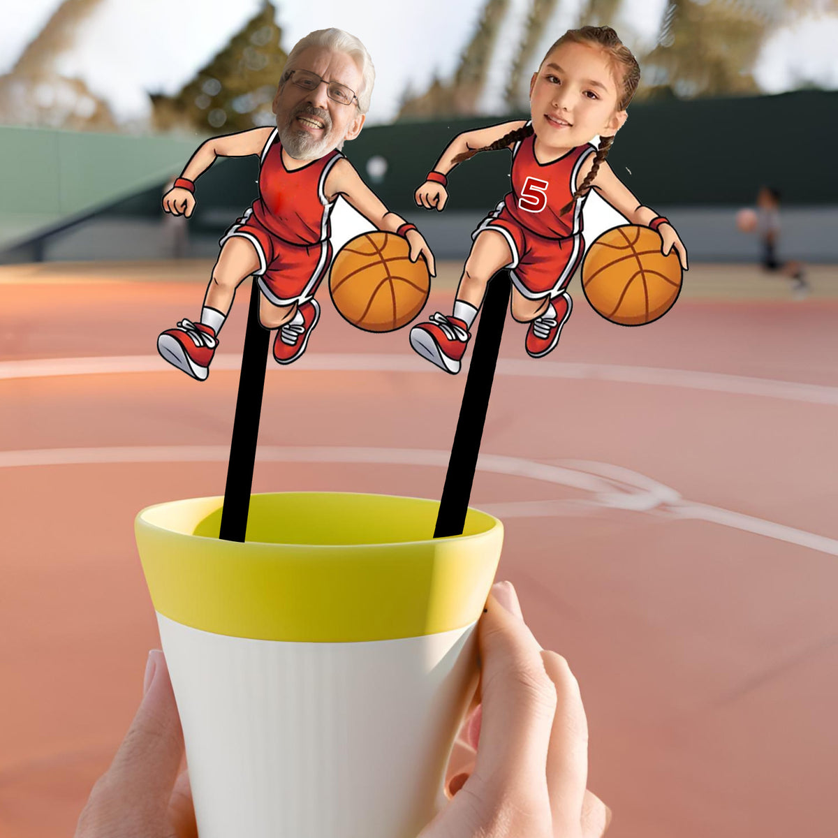 Slam Dunk Cocktail Stirring Sticks - Custom Basketball-Themed Drinkwar ...