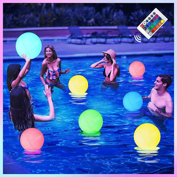 LED Floating Pool Lights - Remote Control Glow Balls for Parties ...