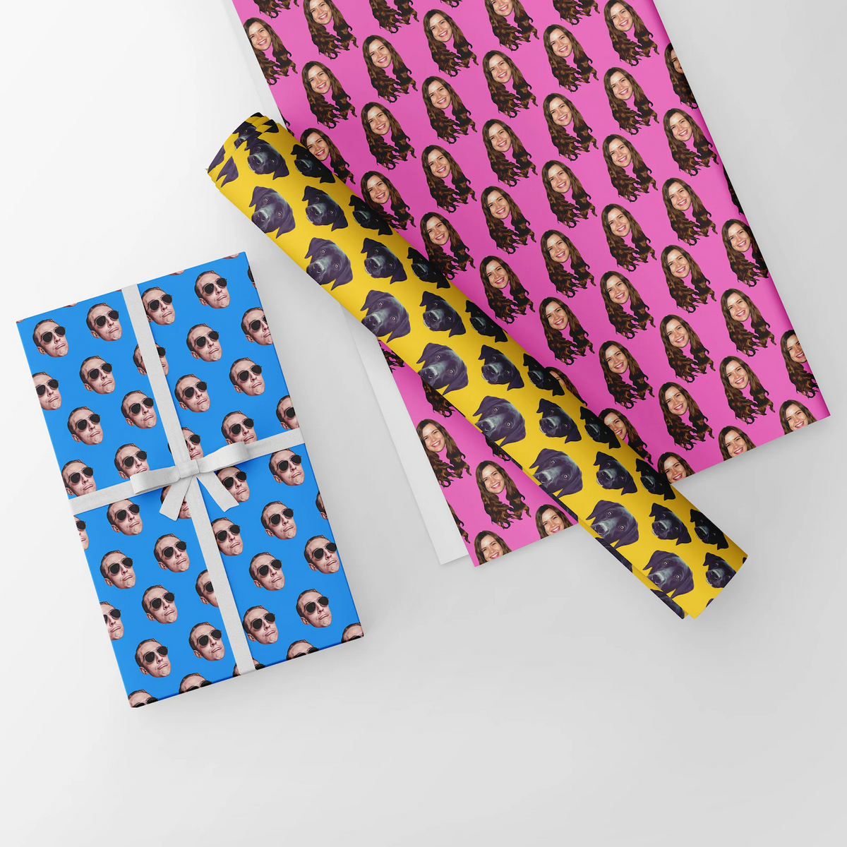 Custom Photo Birthday Wrapping Paper, Christmas Gift Wrap, Happy ...