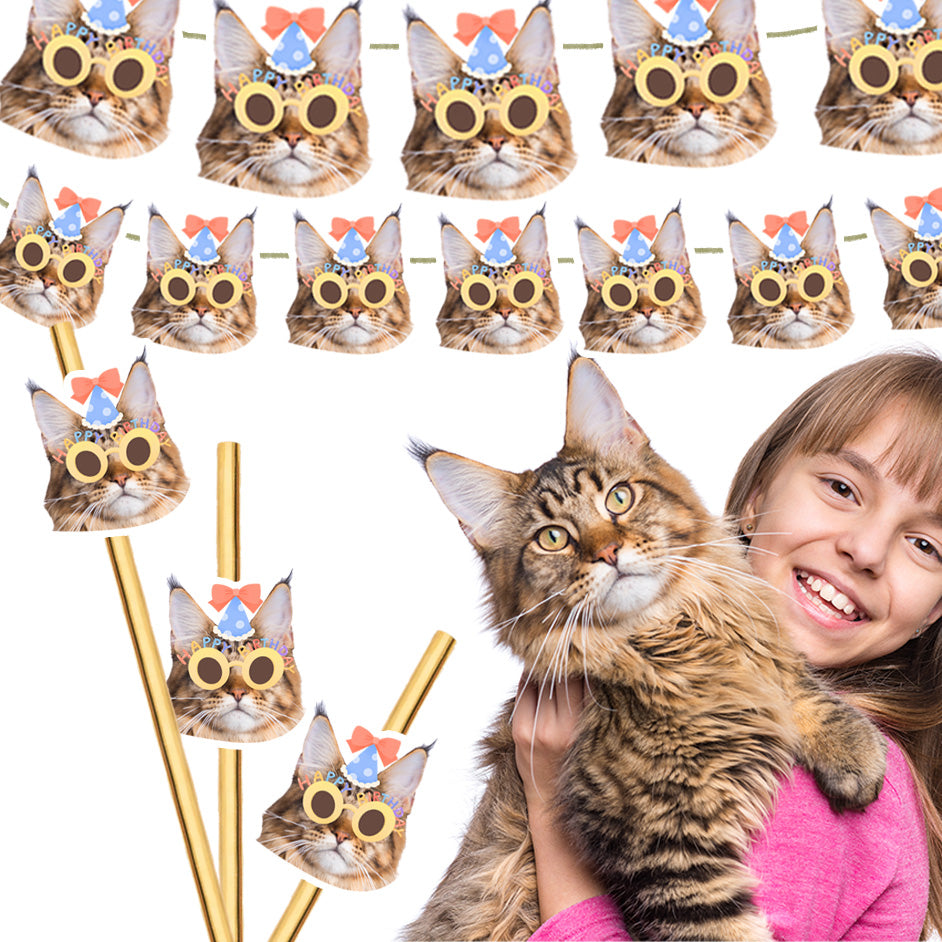 Custom Pet Header Banner – Personalized Dog & Cat Birthday Party Banne ...