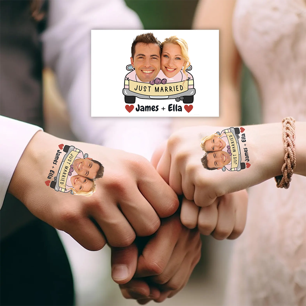 Custom Wedding Face Tattoos - Personalized Temporary Tattoos for ...